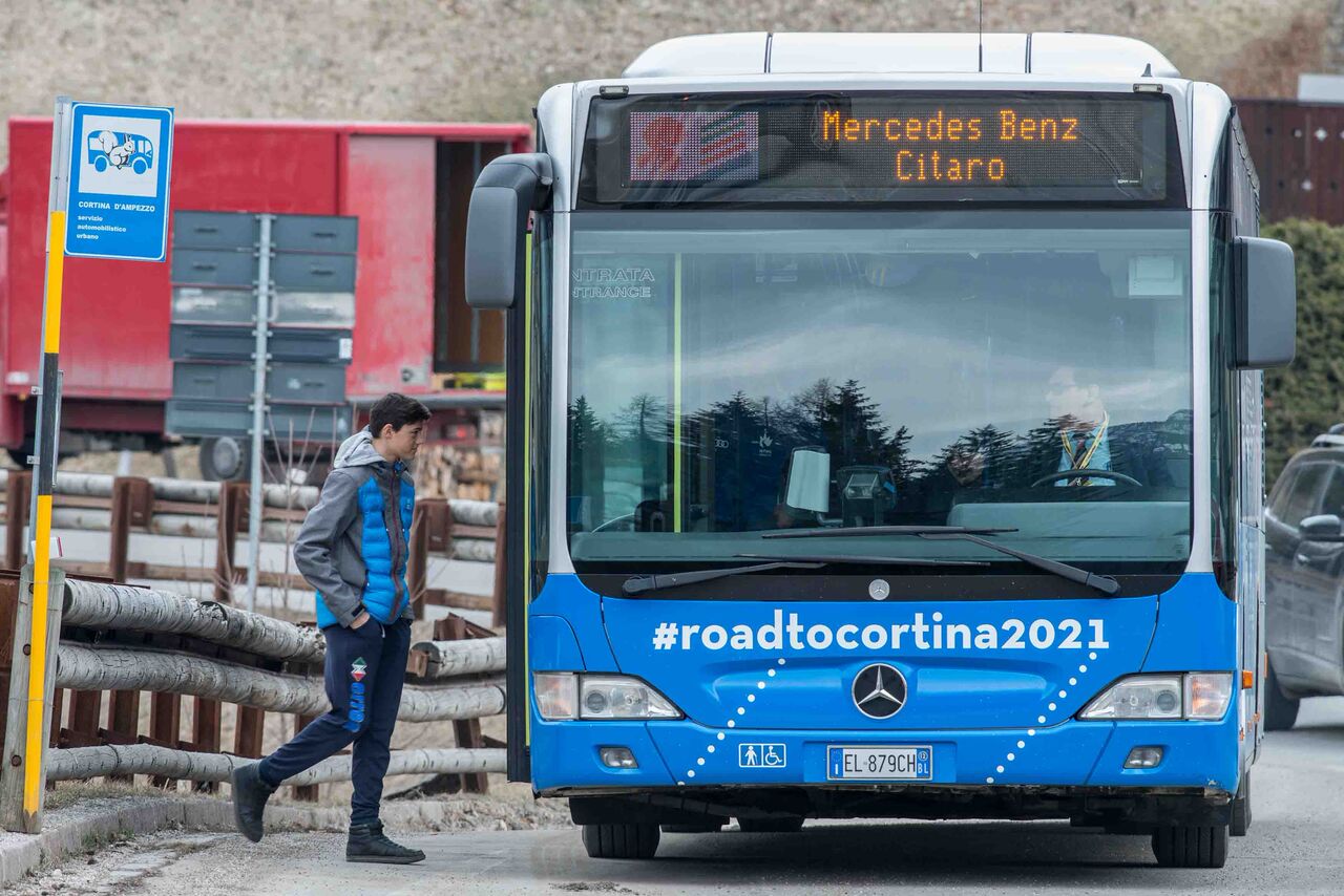 La presentazione dei nuovi bus arriva a Cortina! | Dolomiti Bus